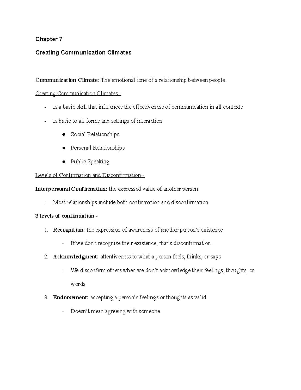 Comm 130 Notes - The professor for this class was Sarah Hill. - Chapter ...