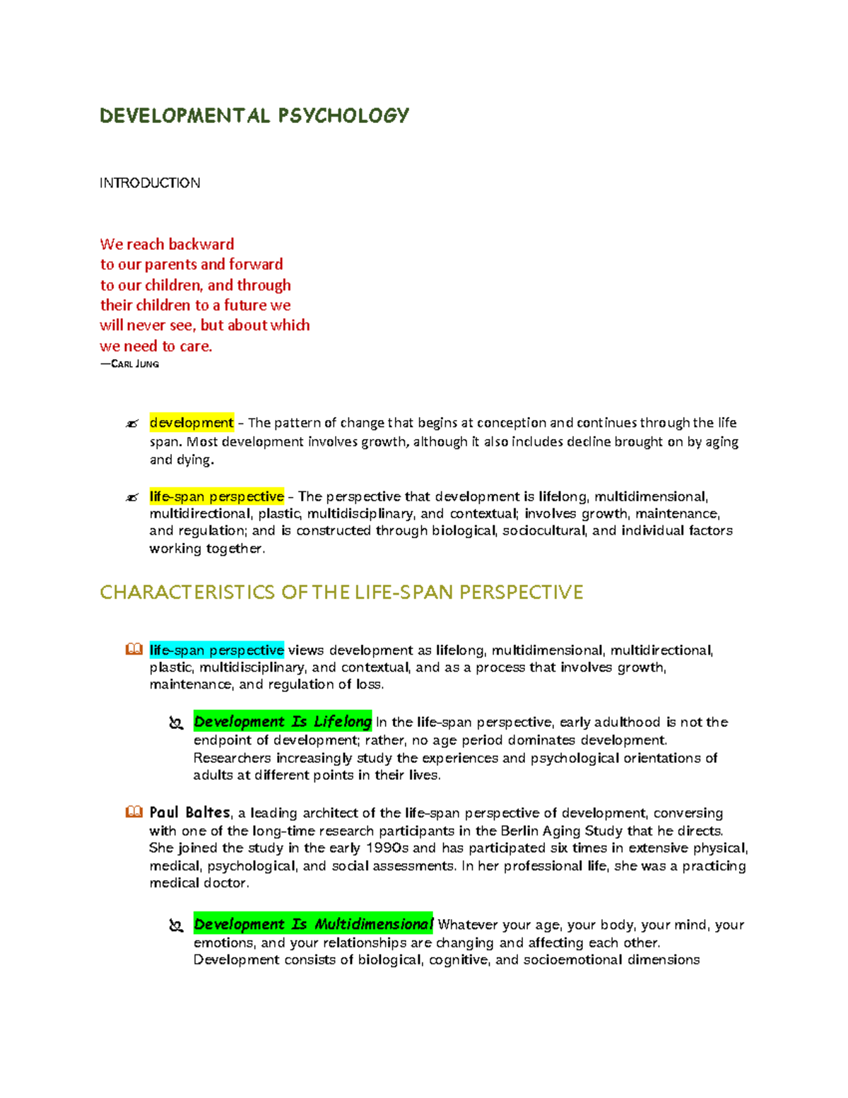 Developmental Psychology - DEVELOPMENTAL PSYCHOLOGY INTRODUCTION We ...