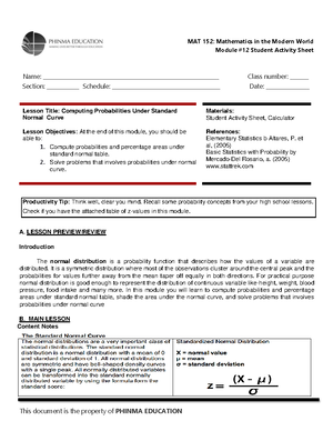 SAS09-MAT-152 Interpreting-Graphs - Module #9 Student Activity Sheet ...