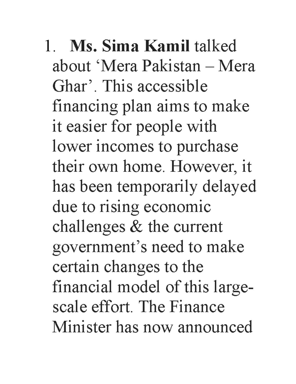 State bank of Pakistan podcast - Ms. Sima Kamil talked about ‘Mera ...