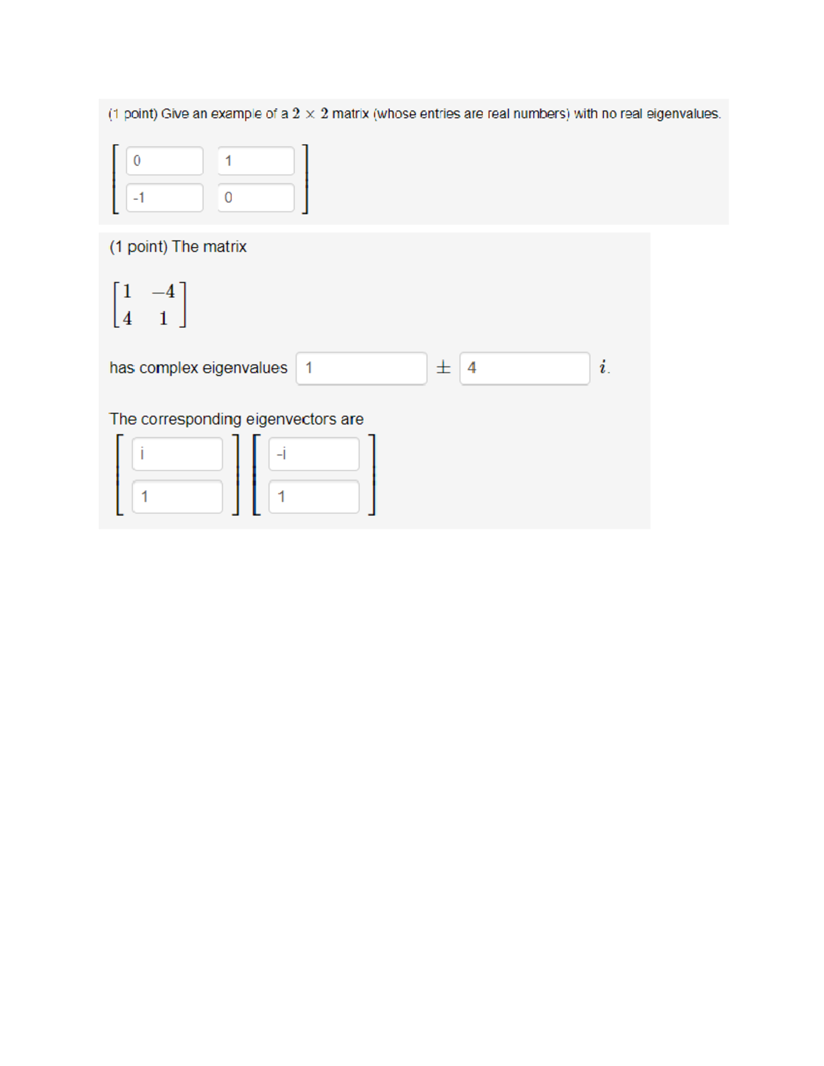 5.5 Complex Eigenvalues - practice problems - MATH 1553 - Studocu