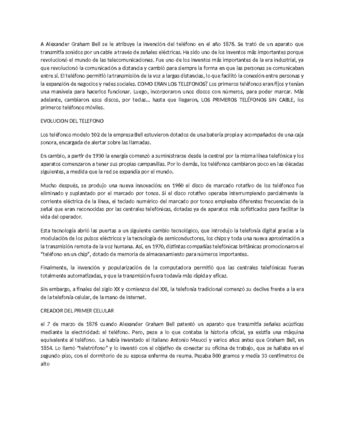 Telefono - A Alexander Graham Bell se le atribuye la invención del ...