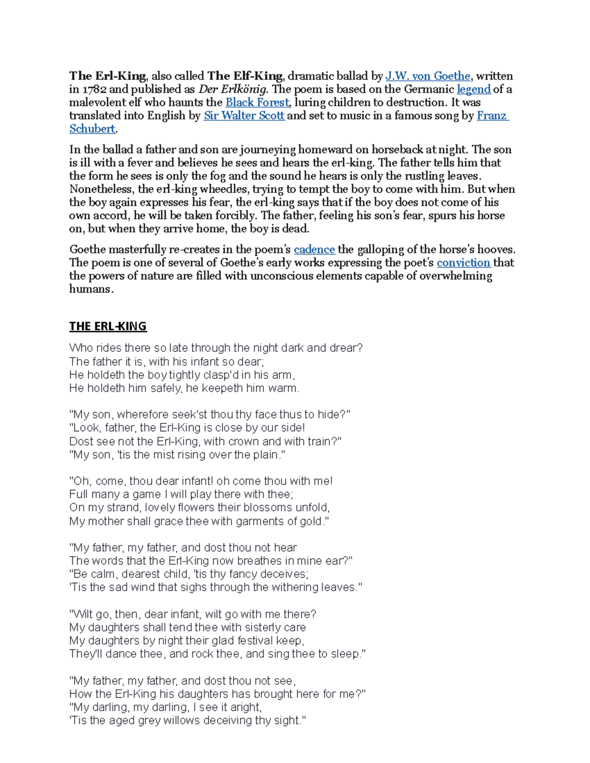 Erl-King (Research Background) - Purposive Communication - StuDocu