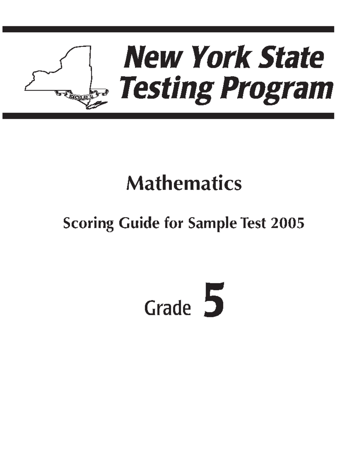 Samplesg - None - Mathematics Scoring Guide for Sample Test 2005 Grade ...