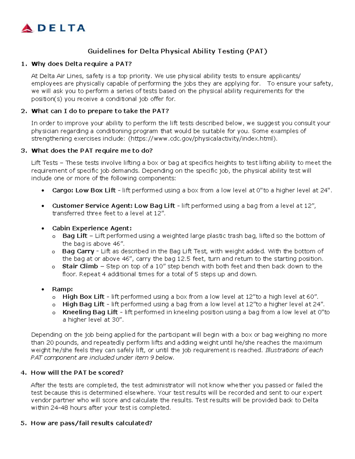 Delta Candidate Guidelines for PAT - Guidelines for Delta Physical ...