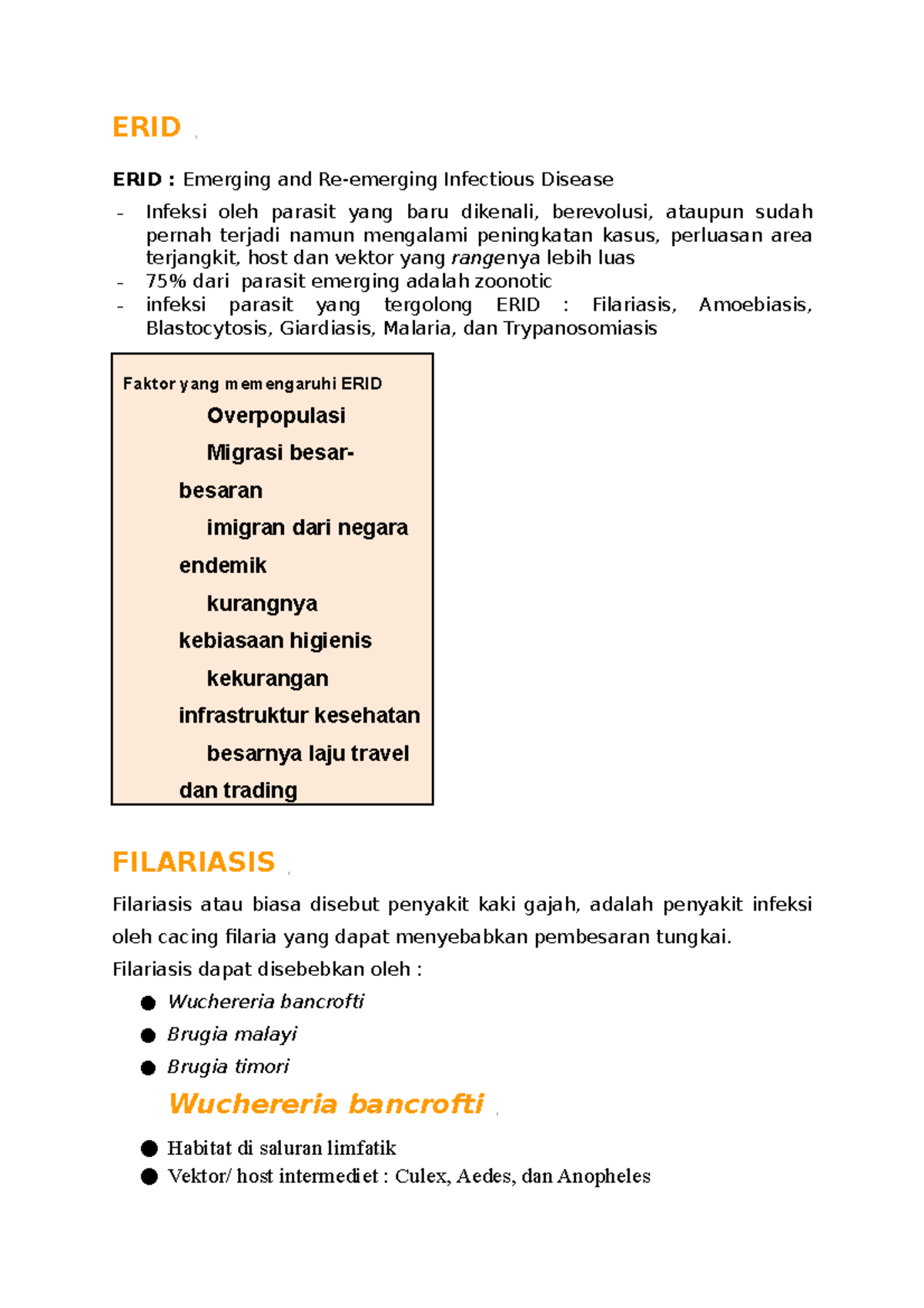 Emerging and Re-emerging Parasitic Infection - ERID ERID : Emerging and ...