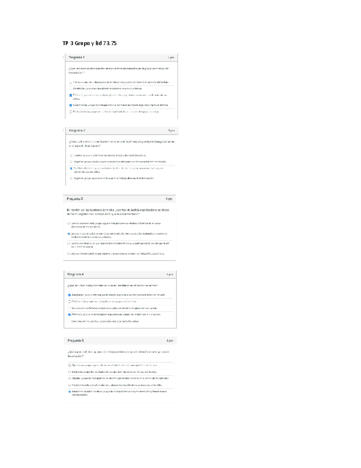 Grupo y liderazgo TP 3 - 73.75% - TP 3 Grupo y lid 73. - Studocu