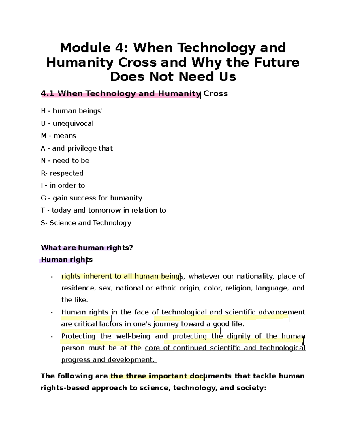 GEC 007 STS Module 4 notes - Module 4: When Technology and Humanity ...