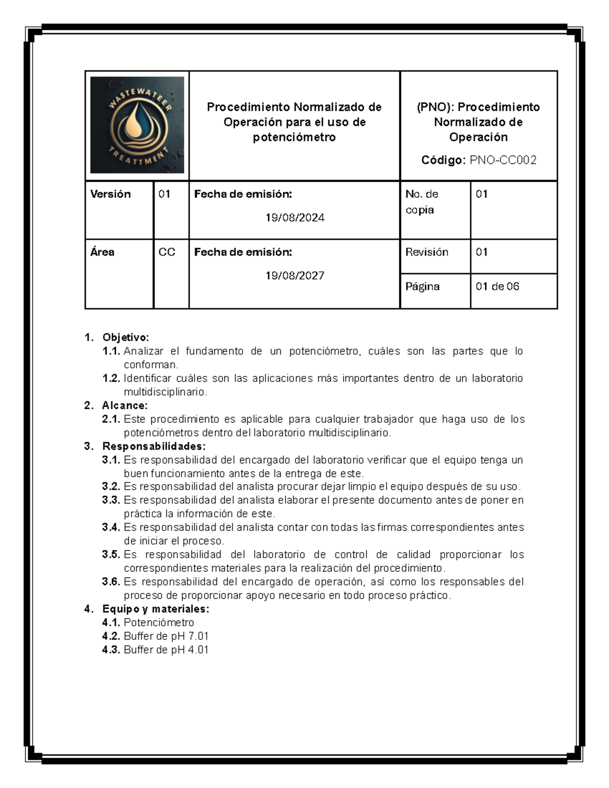 PNO potenciómetro - Material de ayuda para PNO - Procedimiento ...