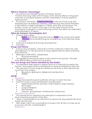 Forensics 1011 - Lecture notes All - Introduction to CSI Lecture 1 Jan ...