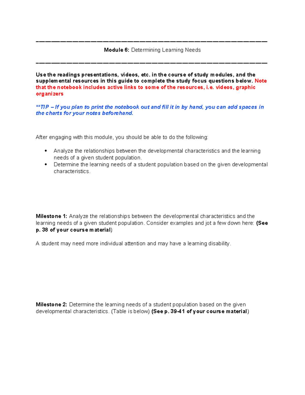 Module 6 Notebook (3-22) - - Studocu