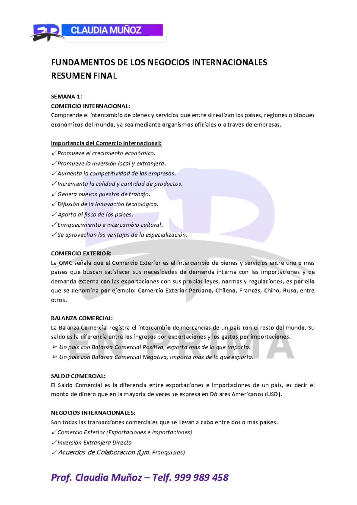 Resumen Funda. NNII Final - FUNDAMENTOS DE LOS NEGOCIOS INTERNACIONALES ...