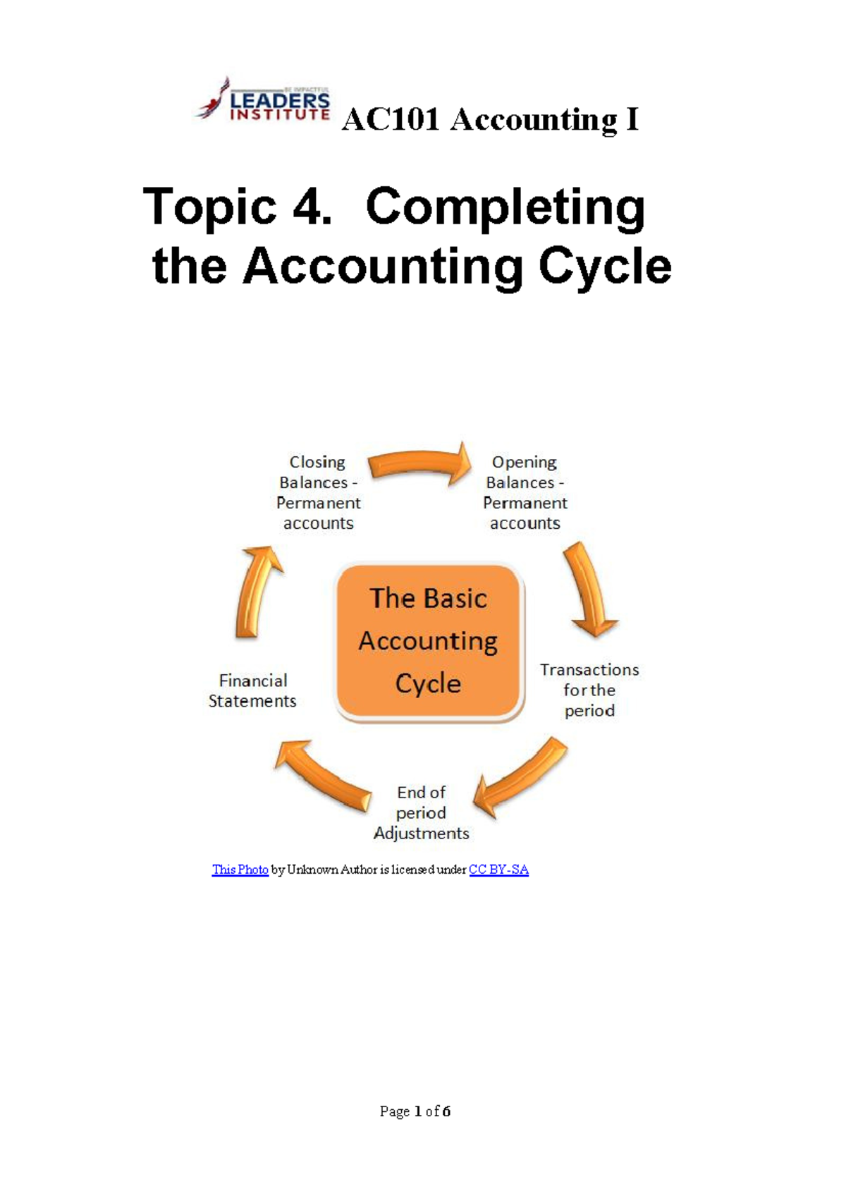 AC101 Acc I Wk 4 Exercises Homework - Topic 4. Completing the ...