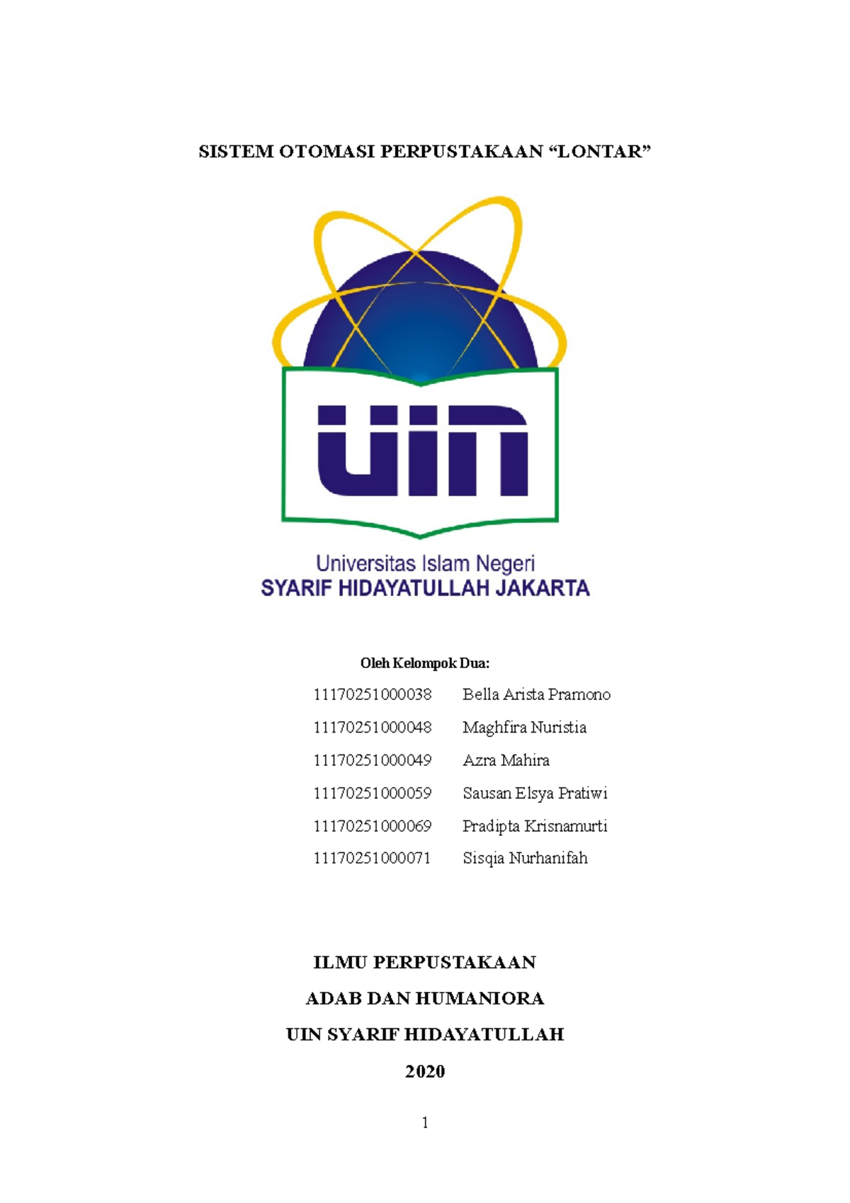 Makalah Sistem Informasi Lontar Perpustakaan - SISTEM OTOMASI ...