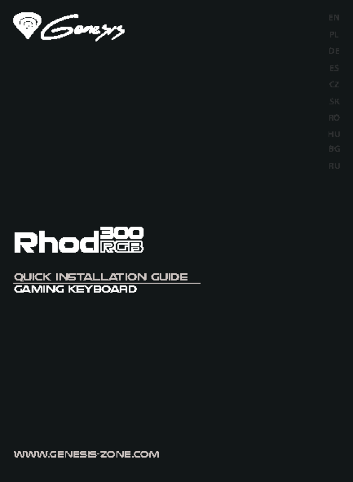 User manual - Genesis Rhod 300 RGB - Quick installation guide GAMING ...
