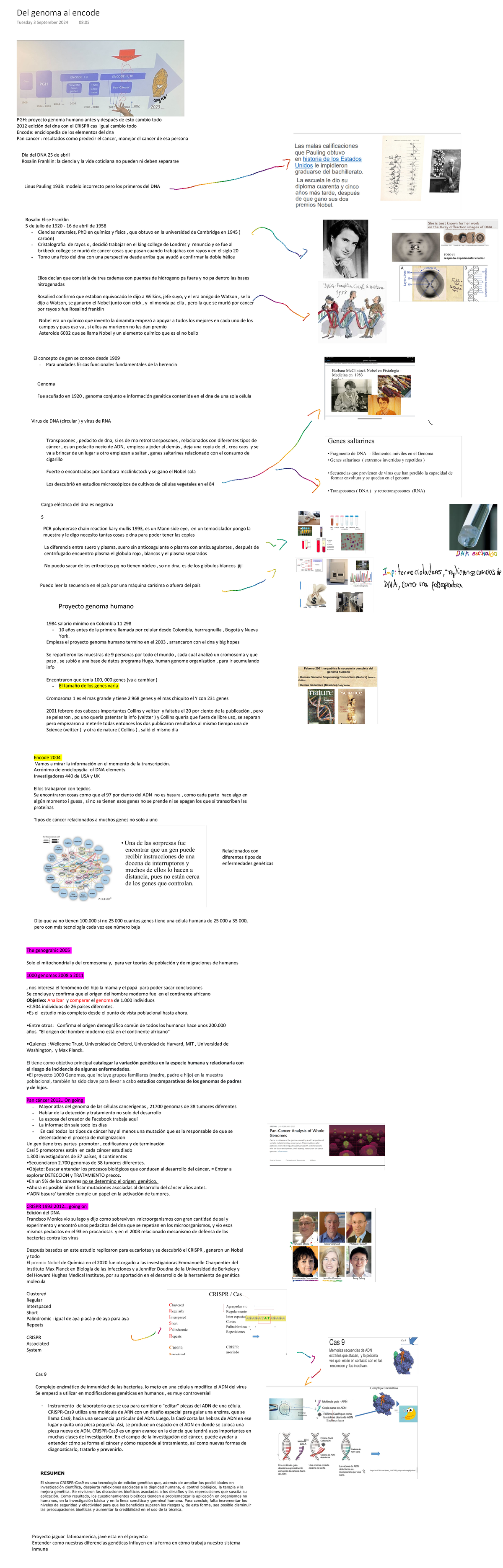 Del genoma al encode - Apuntes - PGH: proyecto genoma humano antes y ...