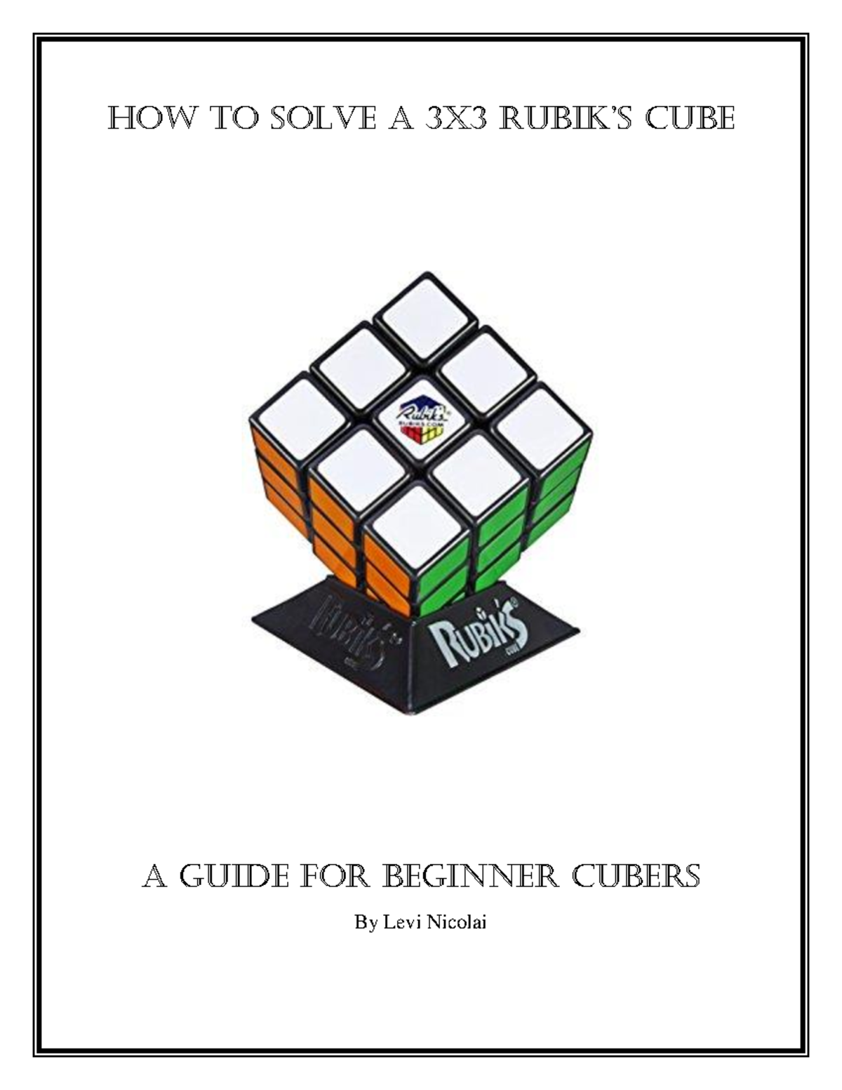 Instruction-Set-1acg50h - How to Solve a 3x3 Rubik’S Cube A Guide for ...