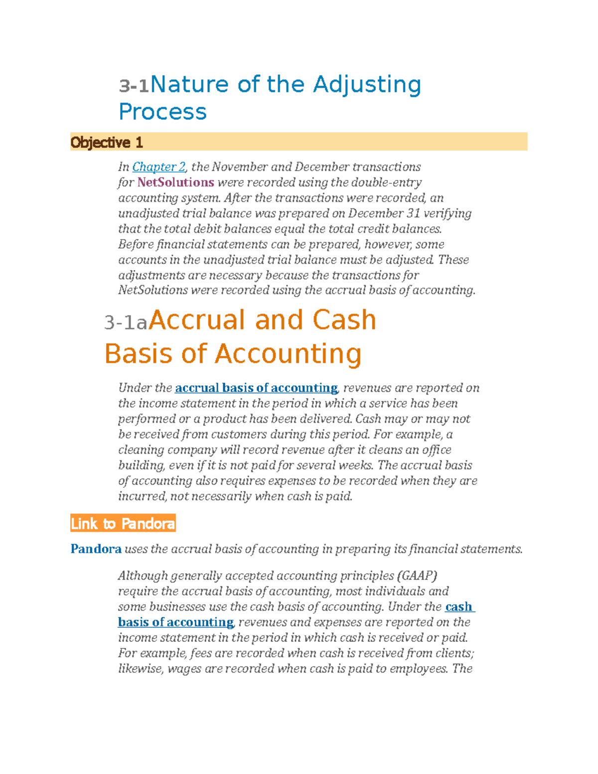 Chapter 3 - 3-1Nature of the Adjusting Process Objective 1 In Chapter 2 ...