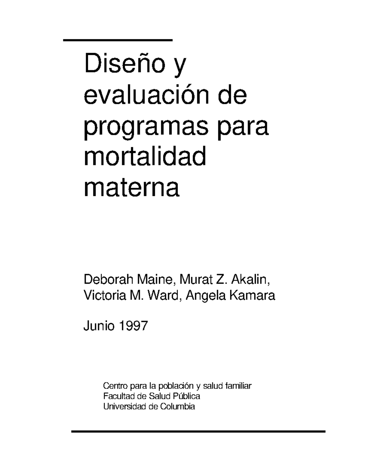 Modelo 3 demoras-Deborah Maine - Diseño y evaluación de programas para ...