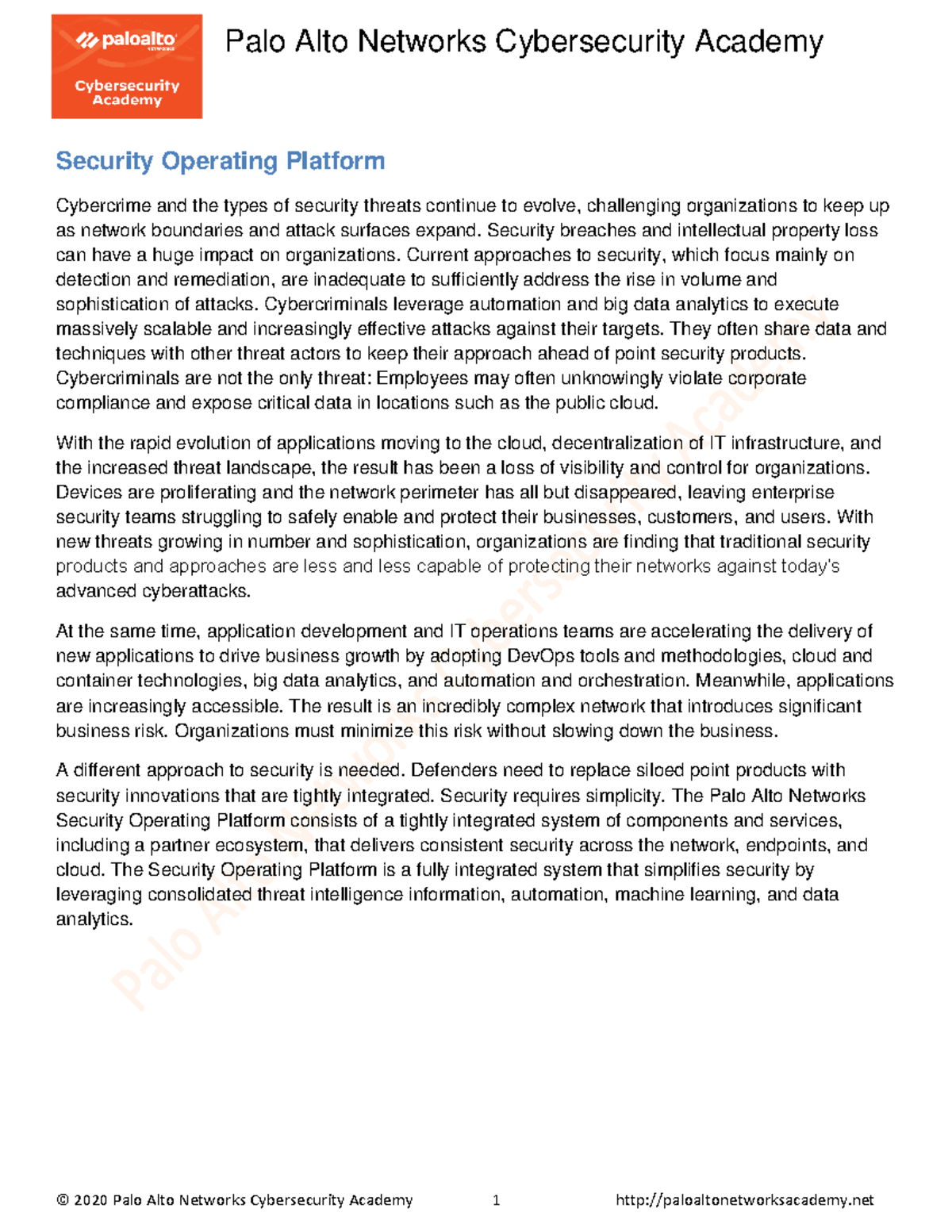 Security Operating Platform 5 - Palo Alto Networks Cybersecurity ...