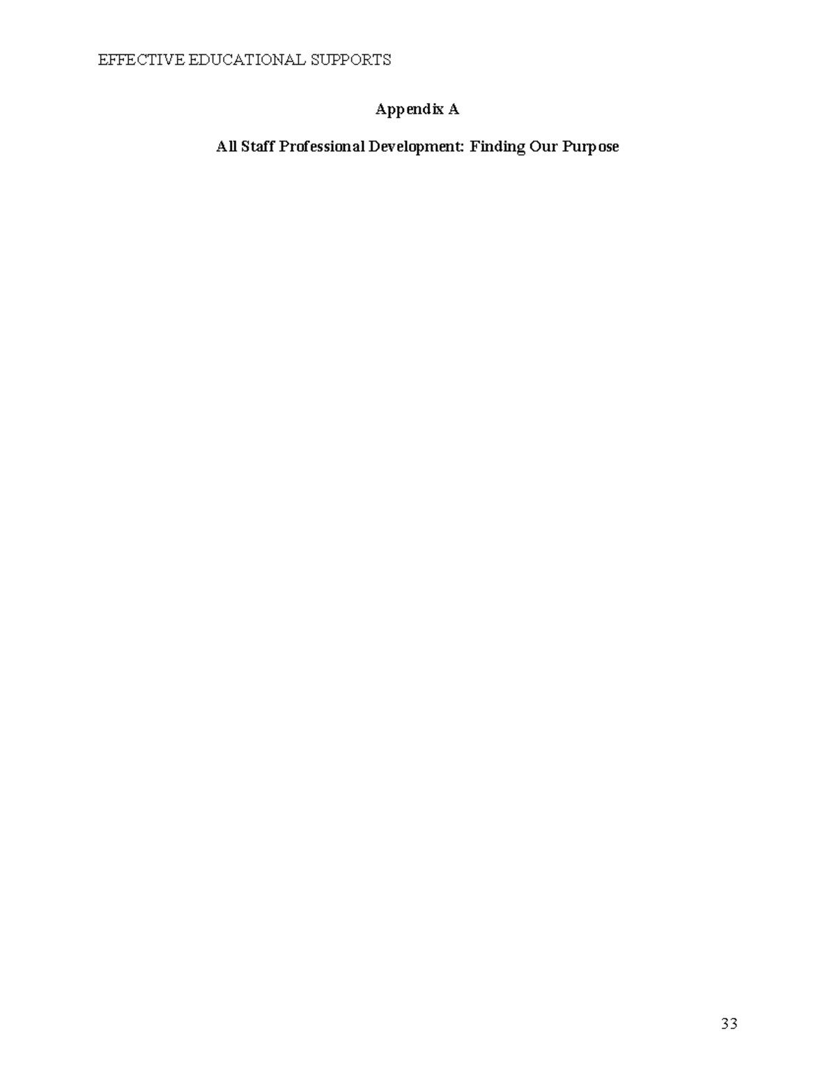 Using Professional Development to Increase Educational Supports within ...