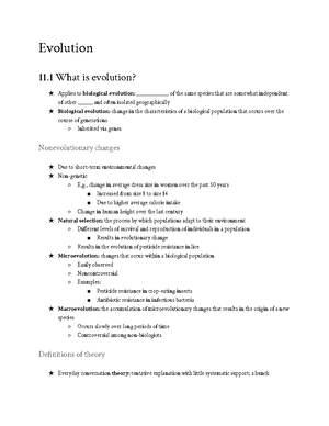 Human evolution - Notes from lecture and the textbook, excellent notes ...