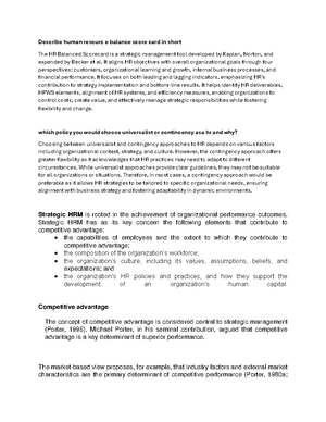 HCL Technologies - Assignment - HRM8340 Human Resources Business ...