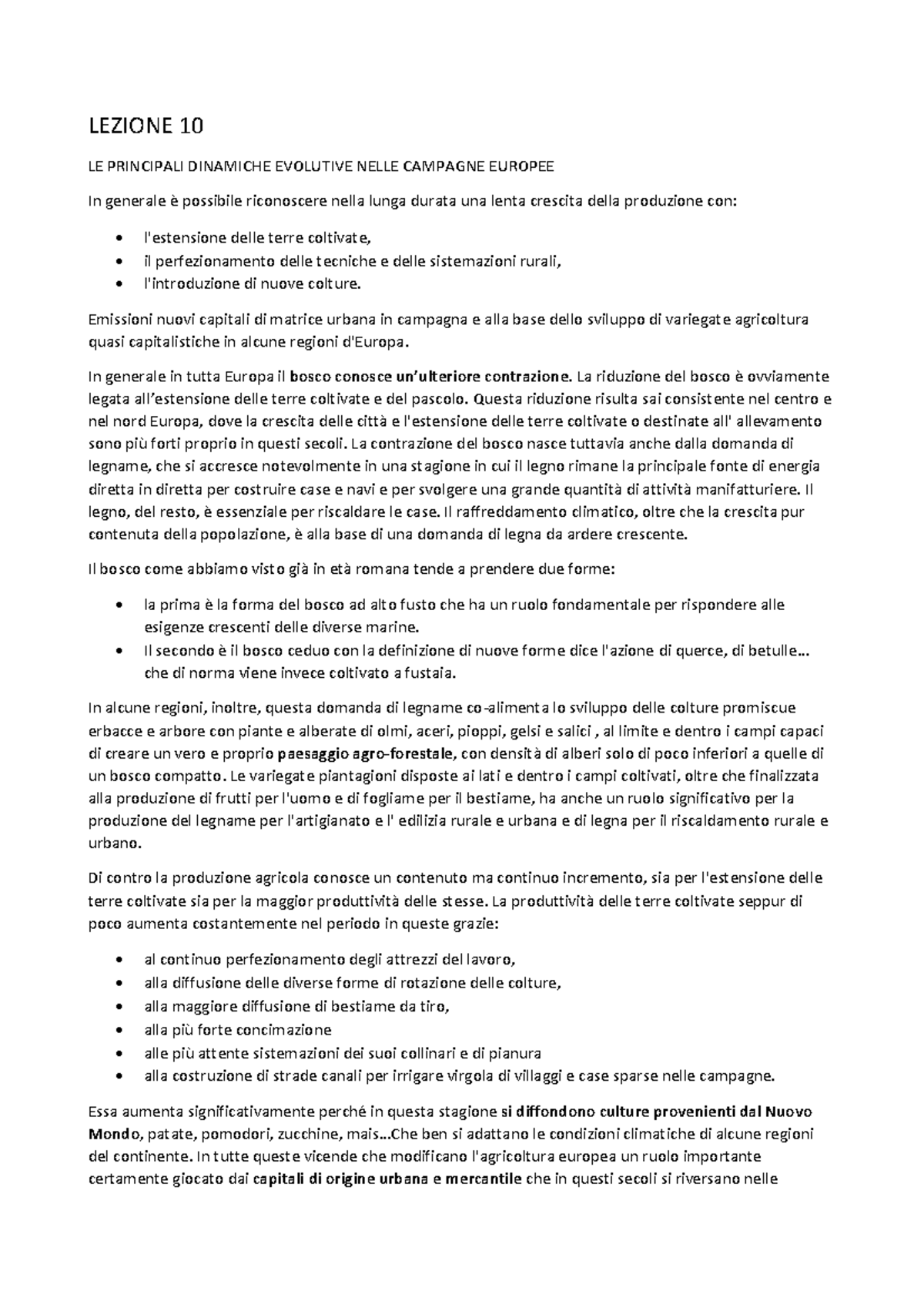 Campagne europee - Lezione 10 - LEZIONE 10 LE PRINCIPALI DINAMICHE EVOLUTIVE NELLE CAMPAGNE ...