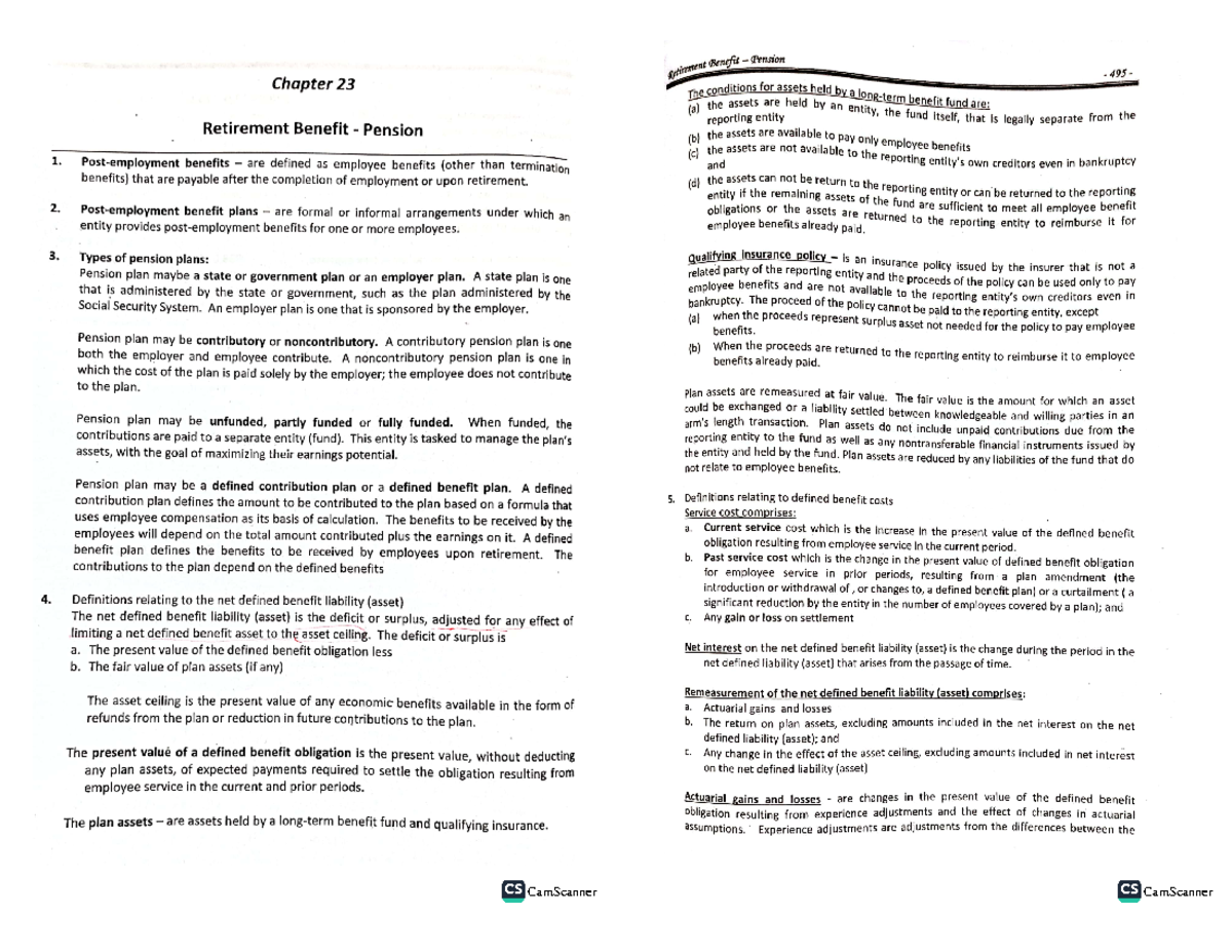 Retirement-benefits-printable - Accountancy - CamScanner - Studocu