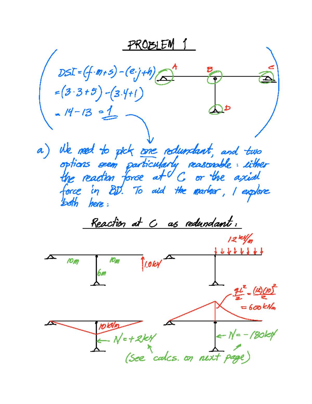 CIVL 332, Final Exam Solution, 2018 - PROBLEM 1 fist Boo I 14 13 1 D a ...
