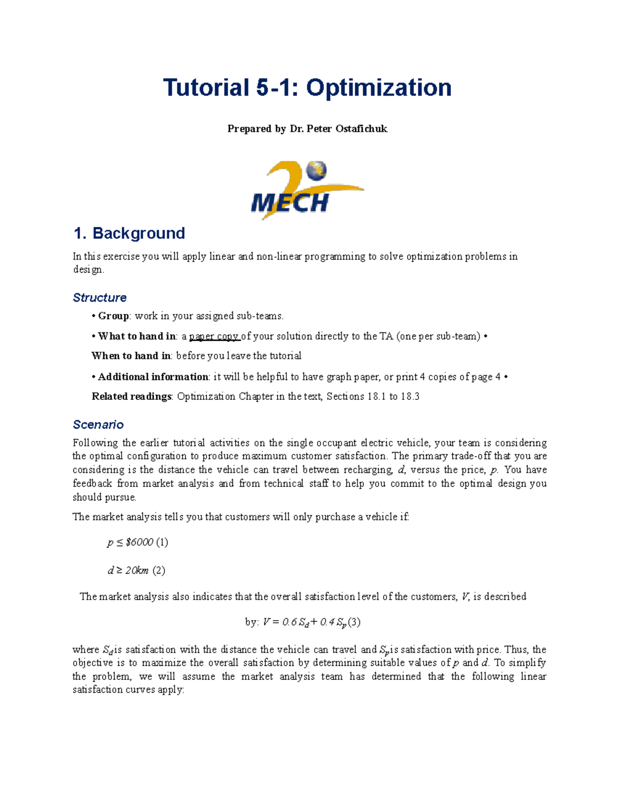 B9 Tutorial 14-Optimization - Tutorial 5-1: Optimization Prepared by Dr ...