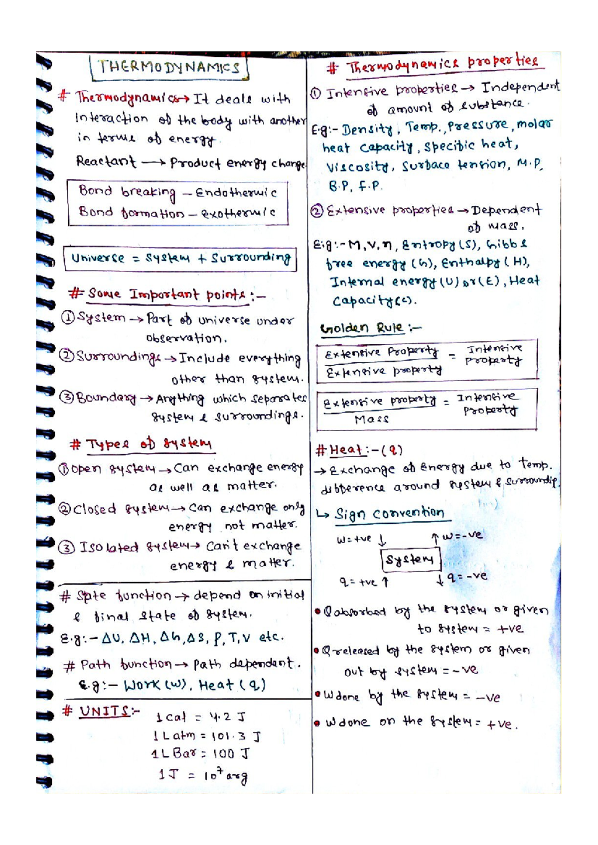 Thermodynamics Topper's Short Notes For Jee, Neet & Board Exams ...