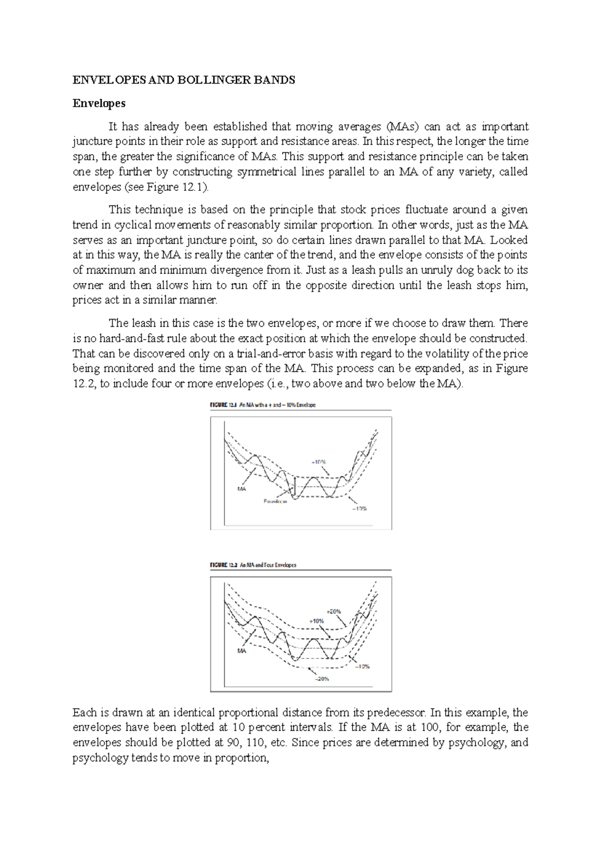 Envelopes AND Bollinger Bands - ENVELOPES AND BOLLINGER BANDS Envelopes ...