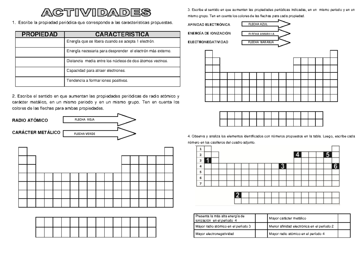 Actividades de propiedades-periodica oís-de-la-tp - 1. Escribe la ...