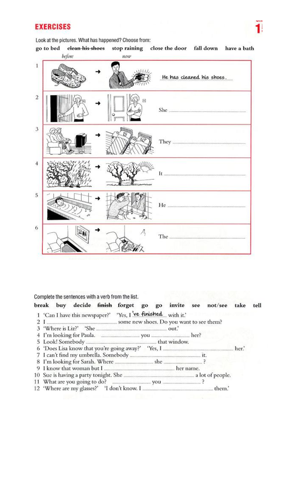 Present Perfect Exercises UNIT 2 - Ingles 4 - Studocu