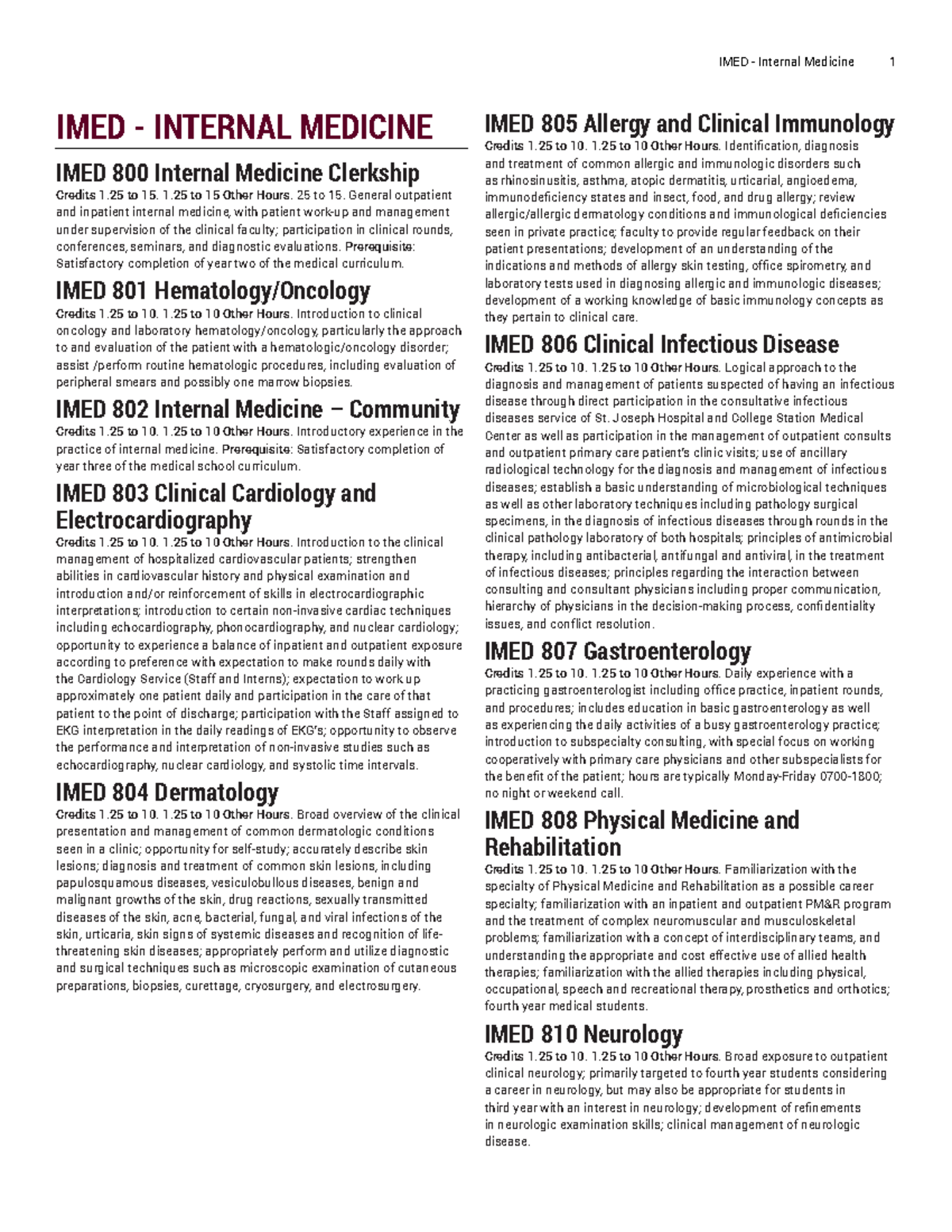 Imed - Summary Pharmacy - IMED - INTERNAL MEDICINE IMED 800 Internal ...