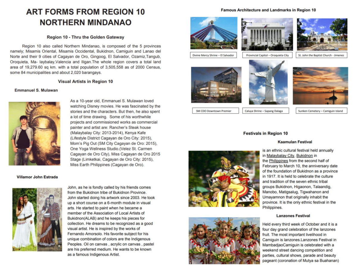 CPAR- Art Forms-in-Region 10 - Various Contemporary Art Forms - Studocu