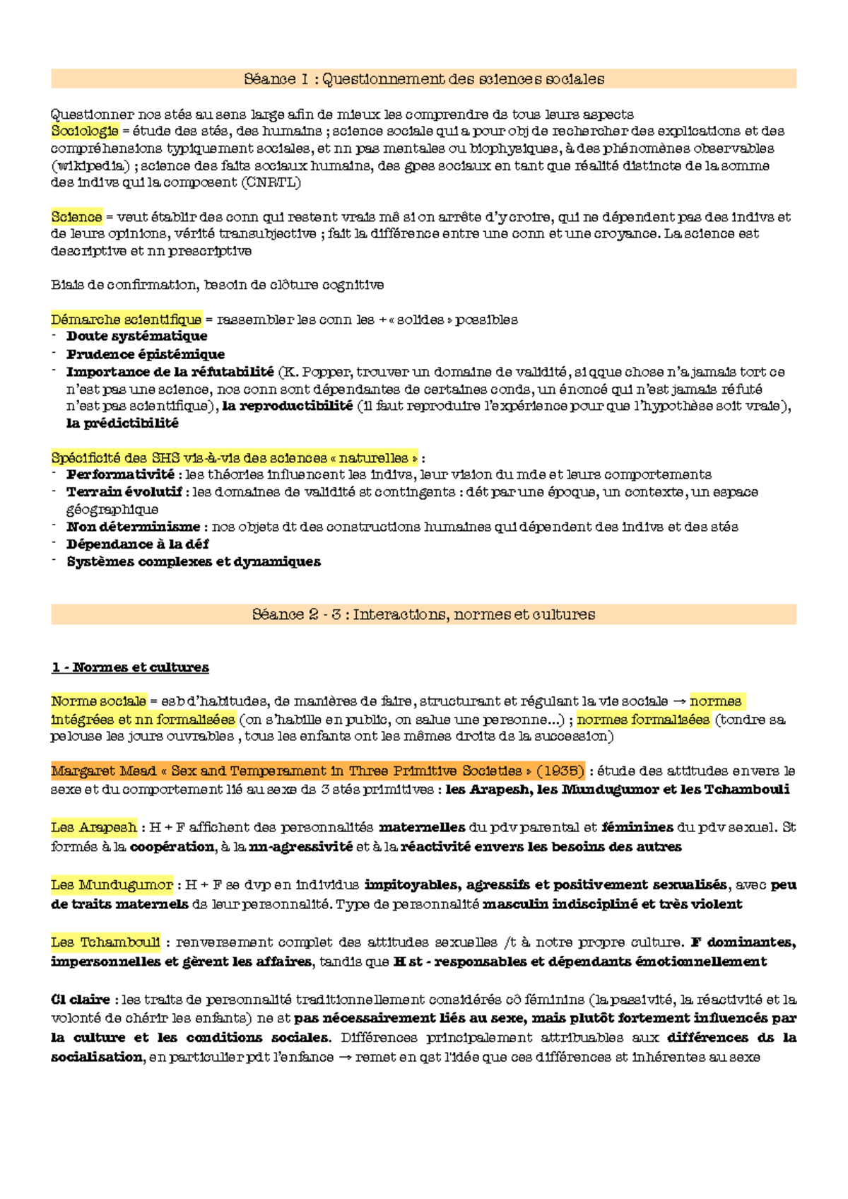 Perspectives en sciences sociales - Séance 1 : Questionnement des ...