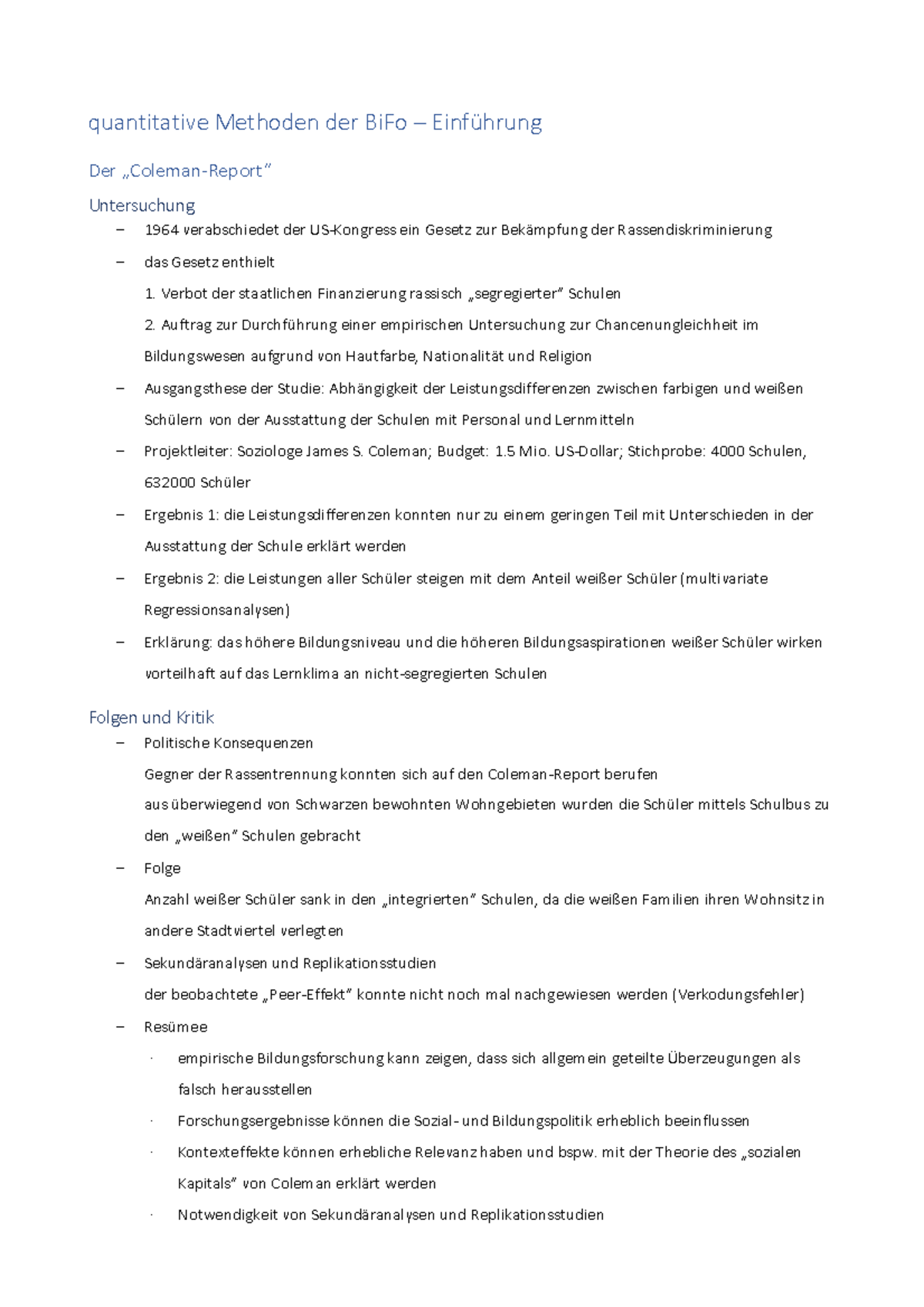 Quantiative Methoden der Bi Fo - Zusammenfassung 1 - Einführung ...