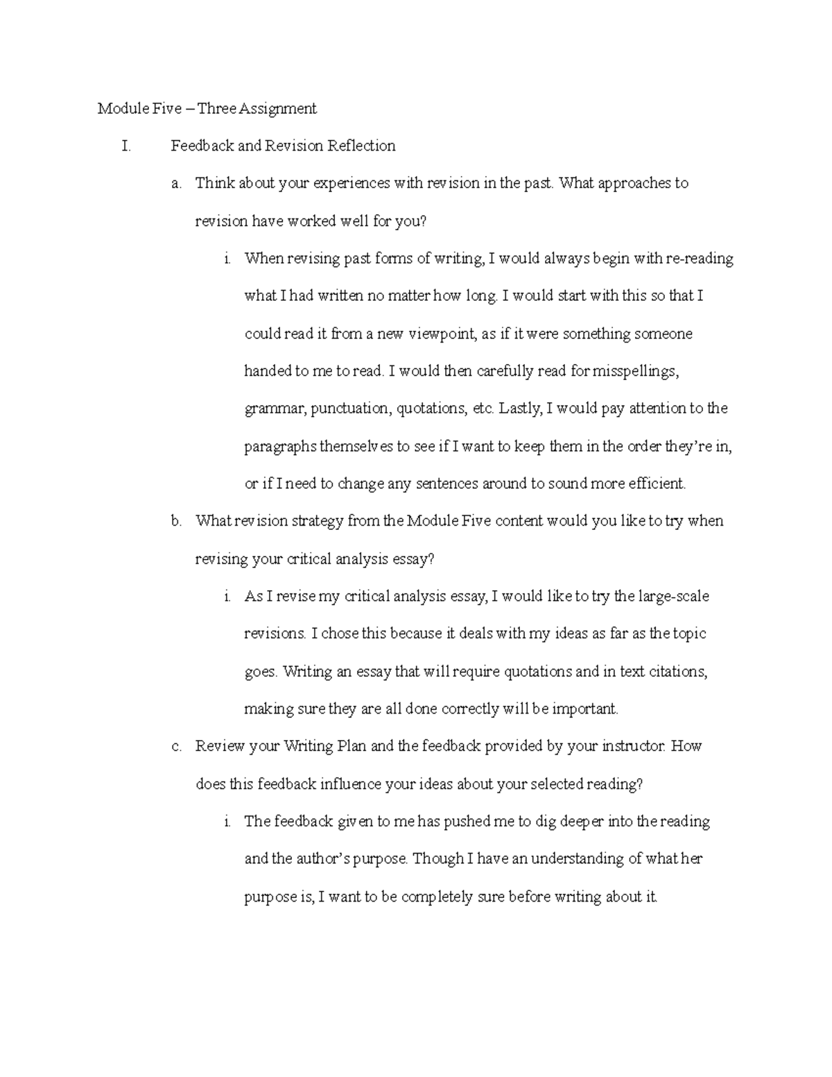 Module Five - Three Assignment - ENG - Module Five – Three Assignment I ...
