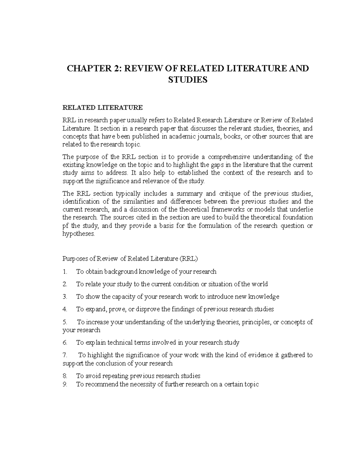 Chapter 2 Research 1 - CHAPTER 2: REVIEW OF RELATED LITERATURE AND ...