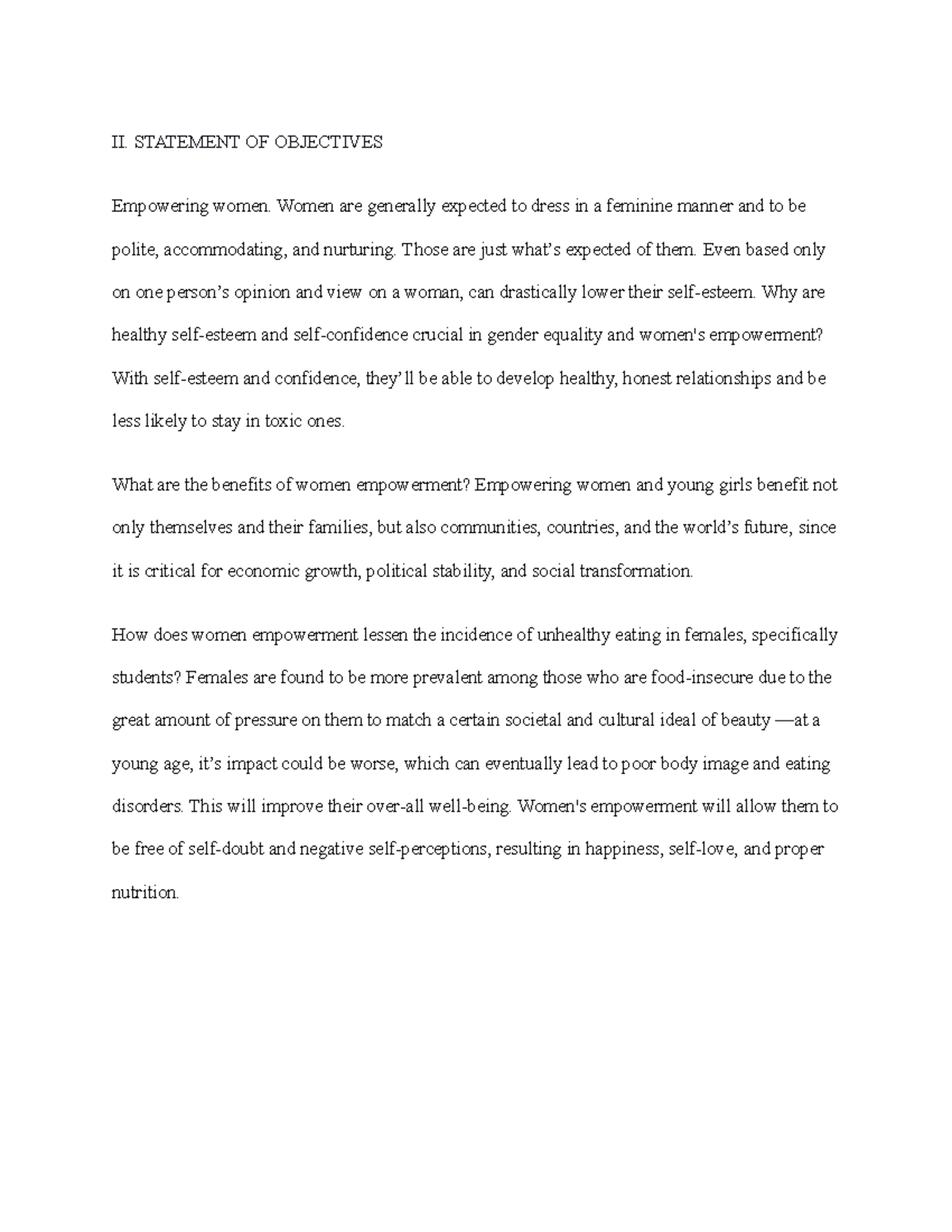 Women Empowerment - Chapter 1 of qualitative research paper - II ...