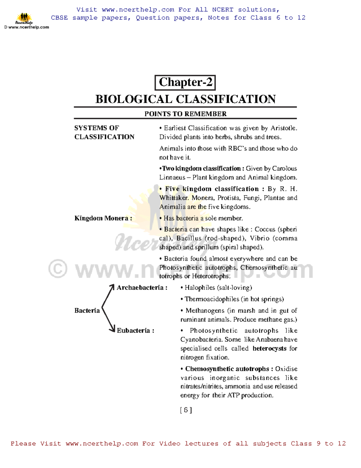 Biology Notes For Class 11h Chapter - [ 6 ] Chapter- BIOLOGICAL ...