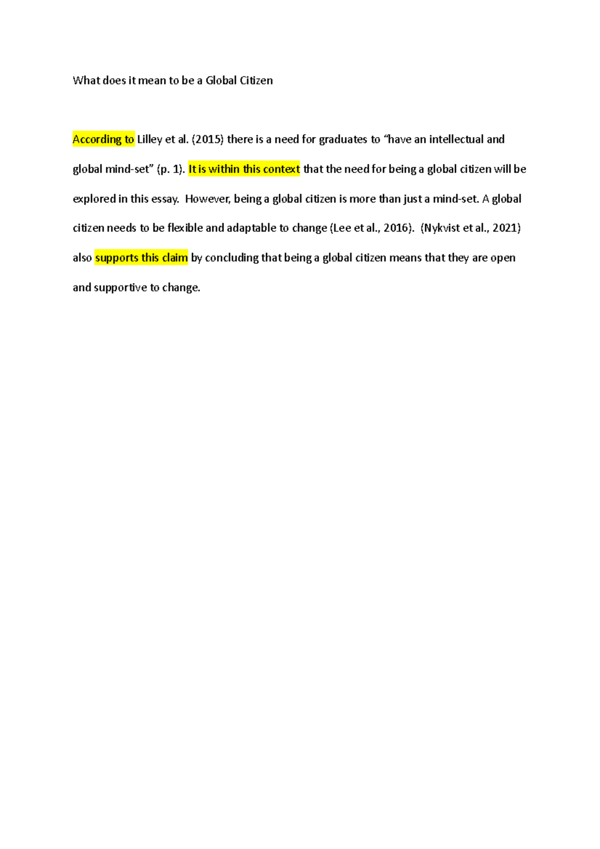 What does it mean to be a Global Citizen - What does it mean to be a ...