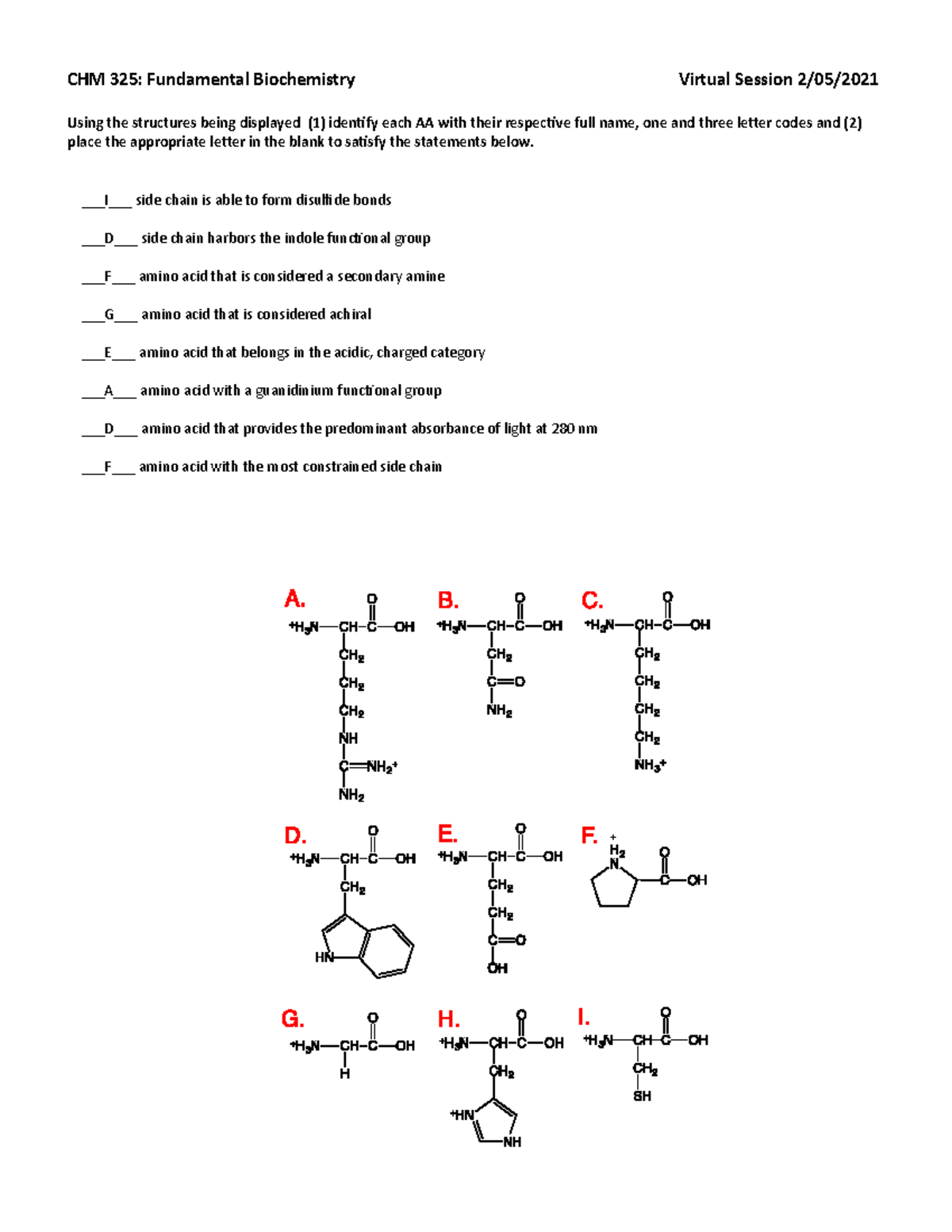 Identifying amino acids - CHM 325: Fundamental Biochemistry Virtual ...