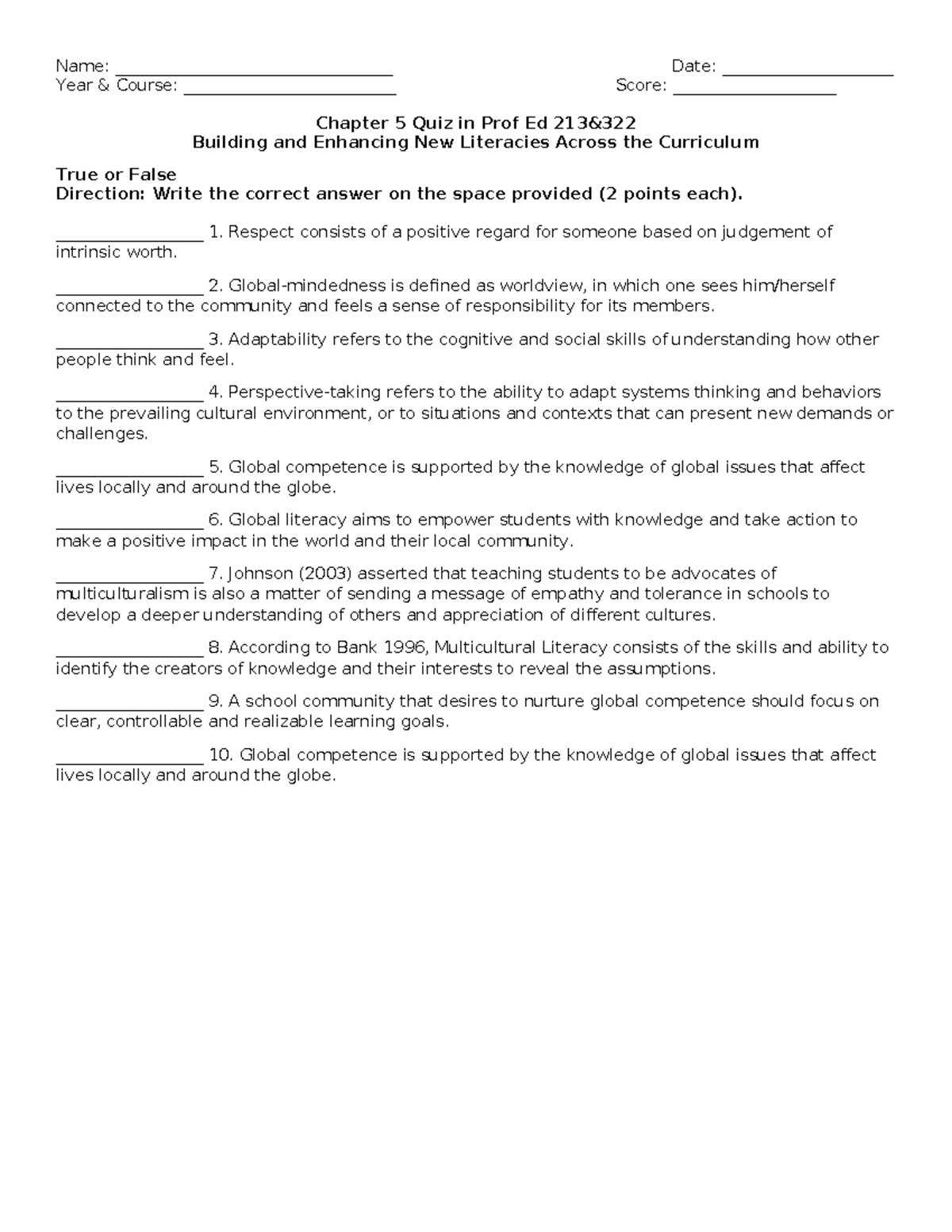 Chapter 5 - Bring Home Assignment - Name ...