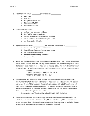Practice 2019 - 1 BPS Genomics Midterm 1 Oct 6, 2017 11:30 am - 12:50 pm NAME: ____________ KEY ...