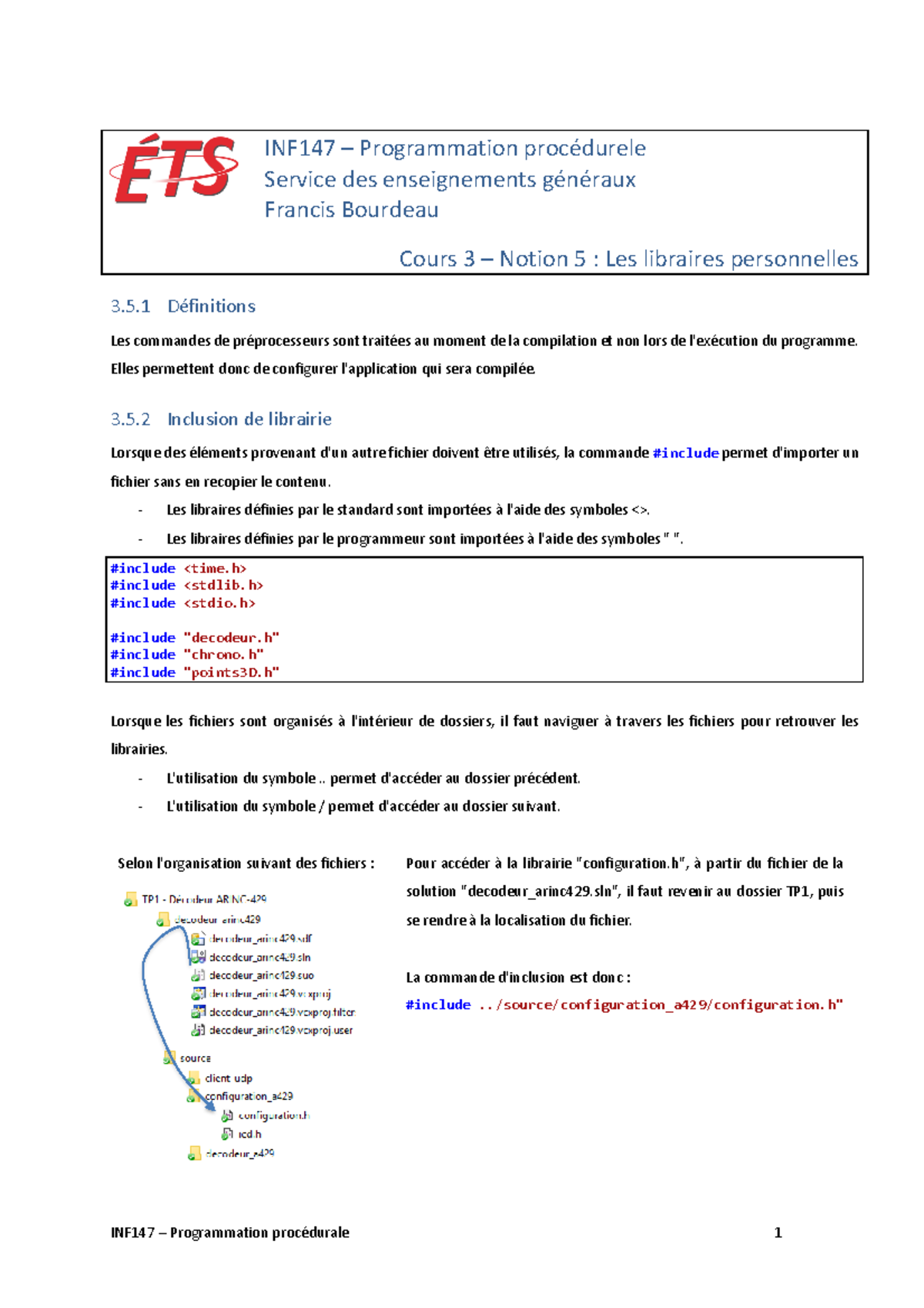 Librairie pour fonctions - INF 147 – Programmation procédurele Service ...