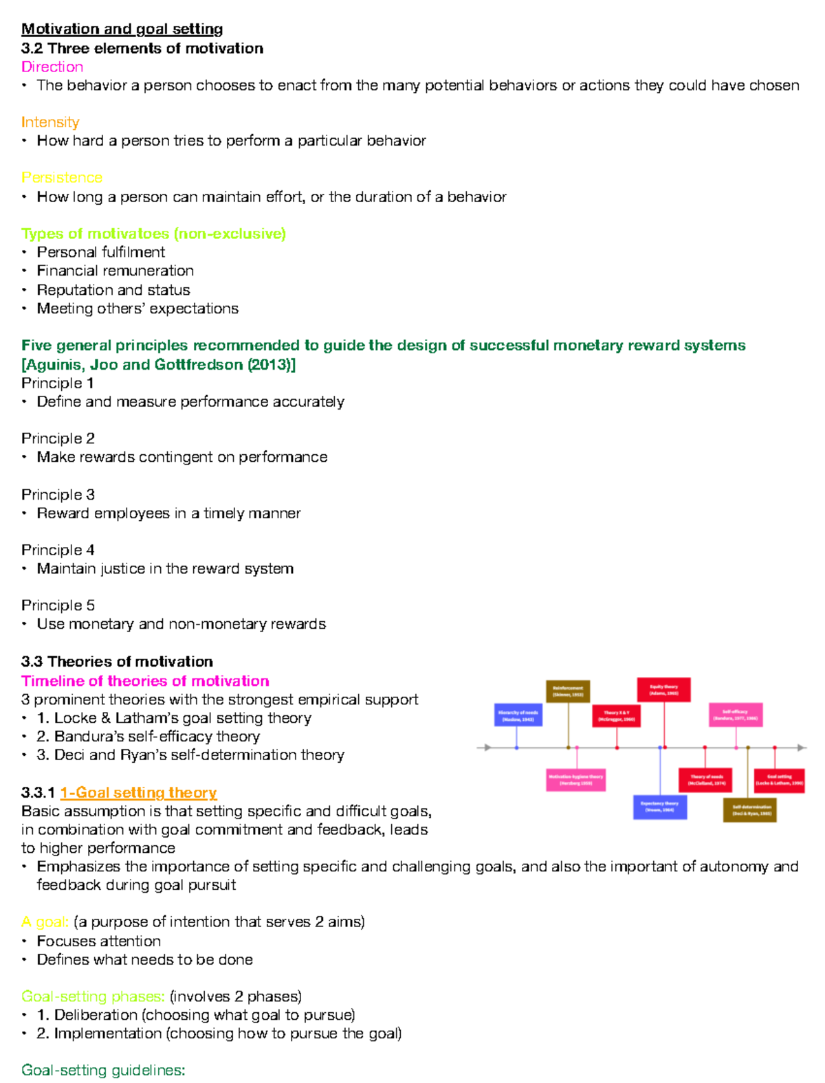 Week 3 - Module - BUSS2000 - Motivation and goal setting 3 Three ...