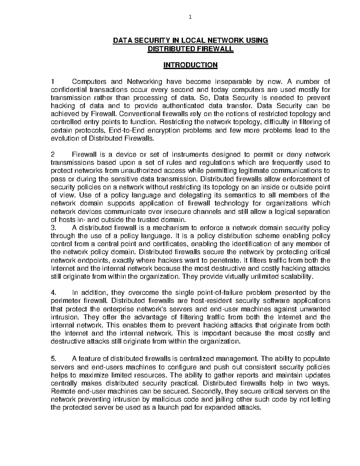 312725135 Data Security In Local Network Using Distributed Firewall Data Security In Local